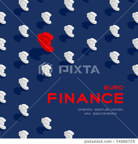 Currency euro (EUR) sign 3d isometric pattern, - Stock Illustration ...