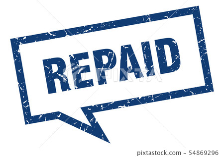 repaid sign. repaid square speech bubble. repaid - Stock Illustration ...