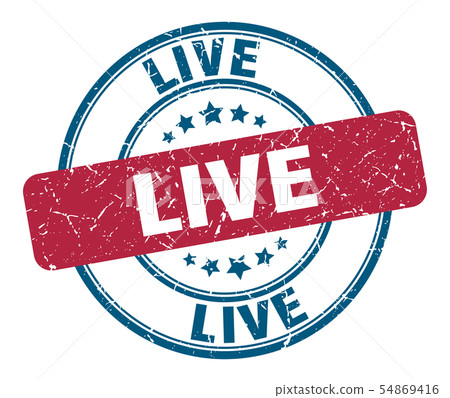 live stamp. live round grunge sign. live - Stock Illustration [54869416 ...