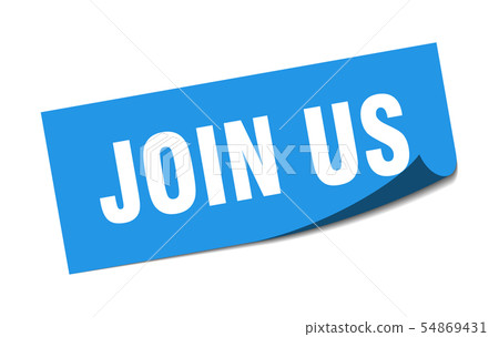 join us sticker. join us square isolated sign. - Stock Illustration ...