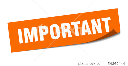 important sticker. important square isolated sign. - Stock Illustration ...
