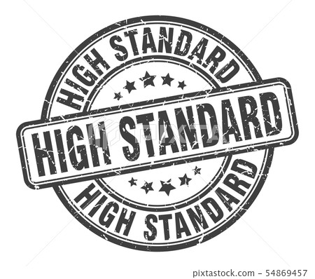 high standard stamp. high standard round grunge - Stock Illustration ...