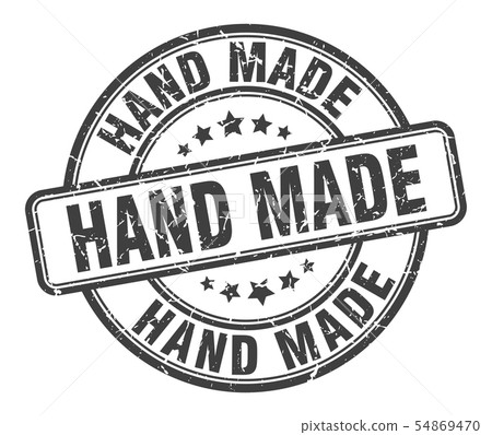 hand made stamp. hand made round grunge sign. hand - Stock Illustration ...