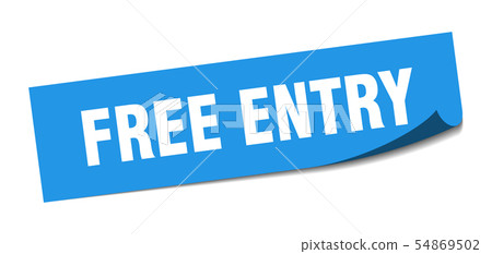free entry sticker. free entry square isolated - Stock Illustration ...
