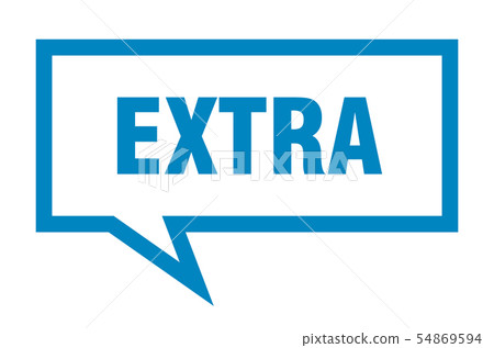 extra sign. extra square speech bubble. extra - Stock Illustration ...