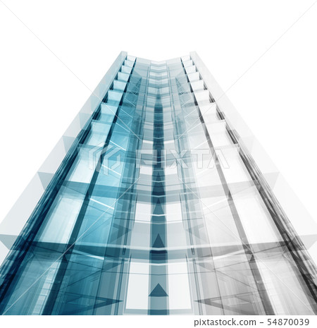 Abstract building concept. 3d rendering - Stock Illustration [54870039 ...