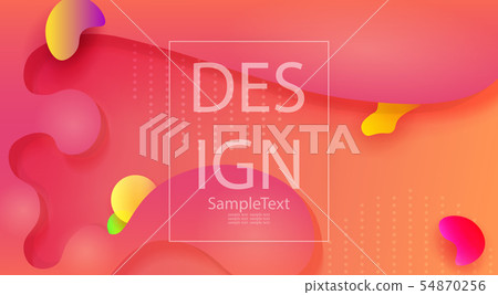 Orange background with a set of abstract oval... - Stock Illustration ...