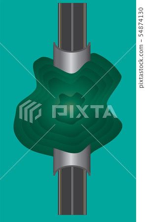 Top view road tunnel vector - Stock Illustration [54874130] - PIXTA