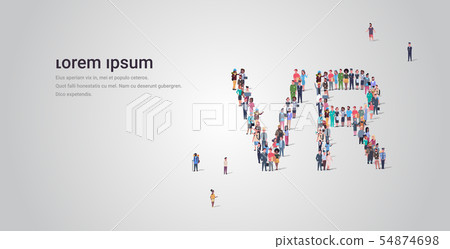 people crowd gathering in shape of VR word... - Stock Illustration [54874698] - PIXTA