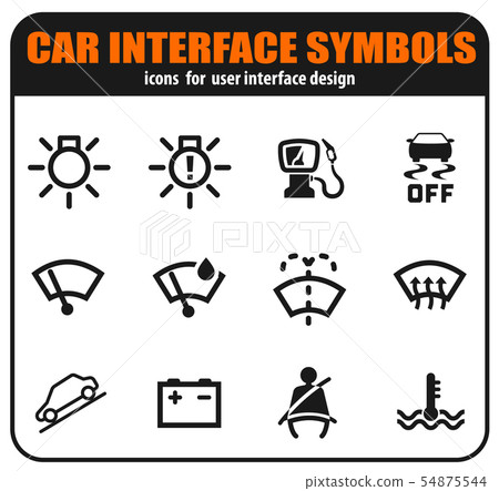 Car Interface Symbols - Stock Illustration [54875544] - PIXTA