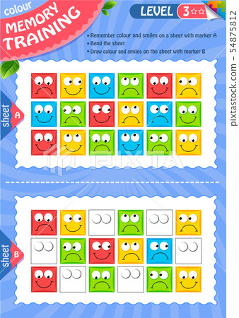 3 draw colour children adult 3 level - Stock Illustration [54875812 ...