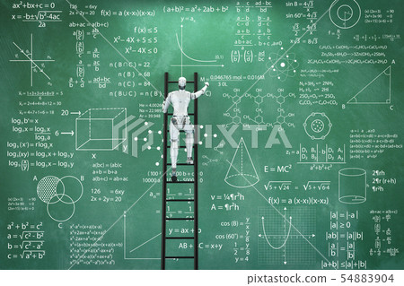robot solve math problem-插圖素材 [54883904] - PIXTA圖庫