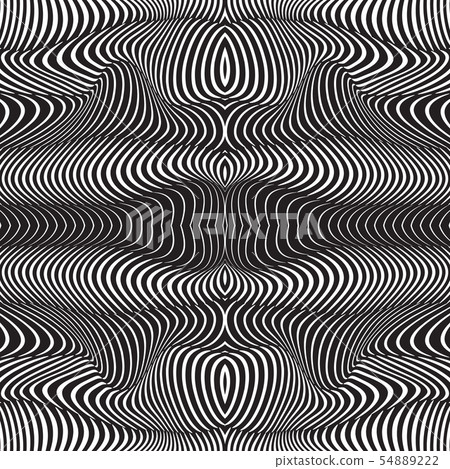 Abstract wavy stripes pattern. Beautiful geometric - Stock Illustration ...