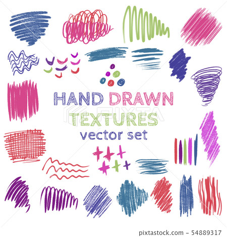 Set of hand drawn design elements. Vector-插圖素材 [54889317] - PIXTA圖庫