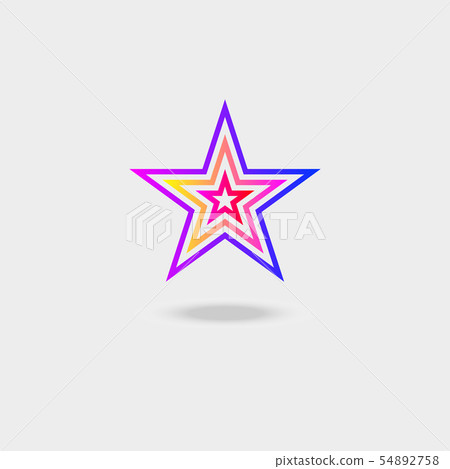 Gradient line star - Stock Illustration [54892758] - PIXTA