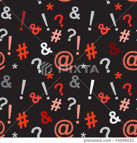 Typography signs seamless pattern. - Stock Illustration [54899810] - PIXTA