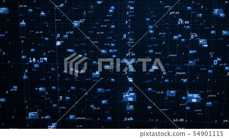 Big data visualization concept. Machine learning - Stock Illustration ...