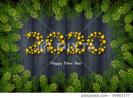 Holiday New Year 2020 gift card - Stock Illustration [54903377] - PIXTA