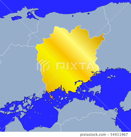 Okayama Prefecture Map - Stock Illustration [54911967] - PIXTA