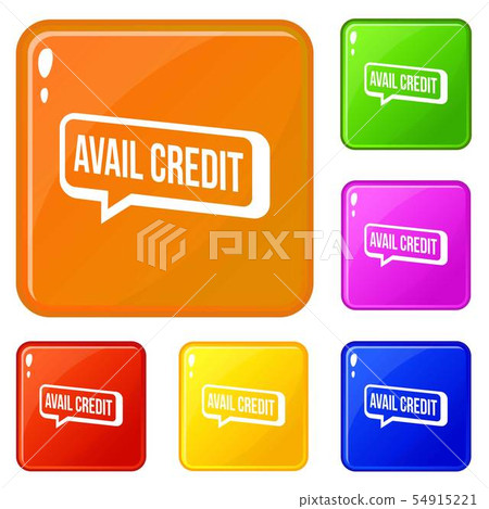 Avail credit icons set vector color - Stock Illustration [54915221] - PIXTA