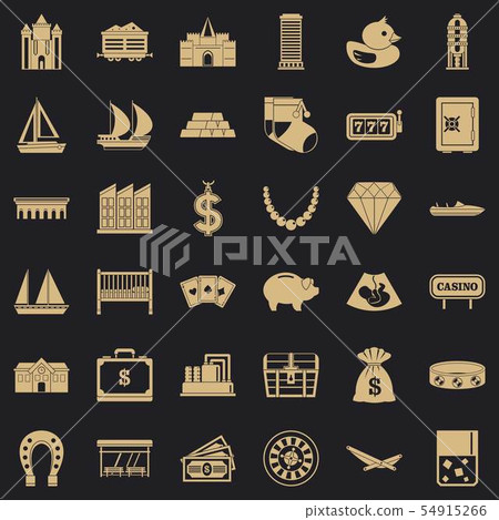 Wealth icons set, simple style - Stock Illustration [54915266] - PIXTA