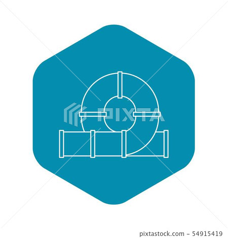 Slider water tube icon, outline style - Stock Illustration [54915419 ...
