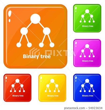 Binnary tree icons set vector color - Stock Illustration [54915634] - PIXTA