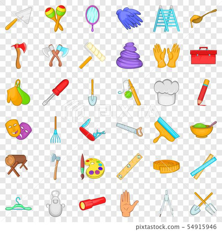 Craft tool icons set, cartoon style - Stock Illustration [54915946] - PIXTA