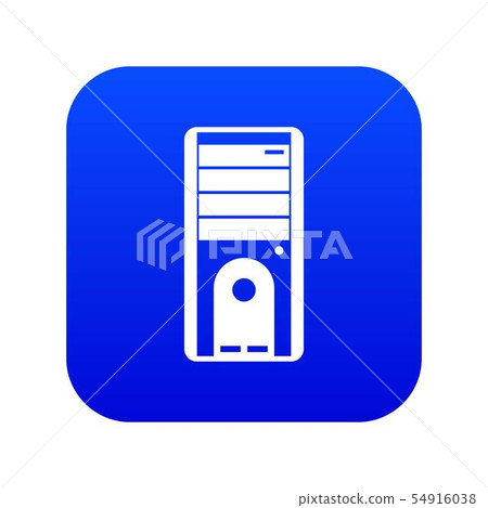 Computer system unit icon digital blue - Stock Illustration [54916038 ...