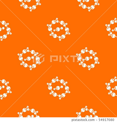 Molecule design pattern vector orange-插圖素材 [54917080] - PIXTA圖庫