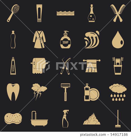 Wash icons set, simple style - Stock Illustration [54917186] - PIXTA