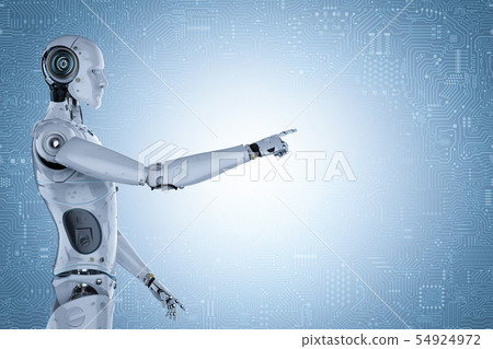 robot hand pointing - Stock Illustration [54924972] - PIXTA