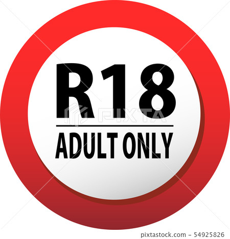 R Designation R-18 Prohibition Sign Youth... - Stock Illustration ...
