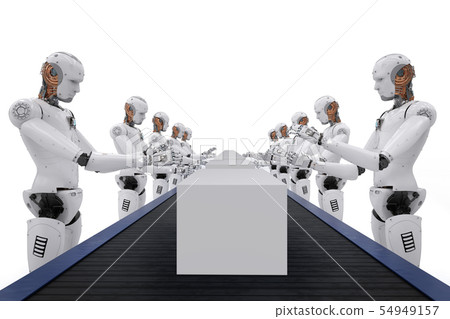 robot with boxes - Stock Illustration [54949157] - PIXTA