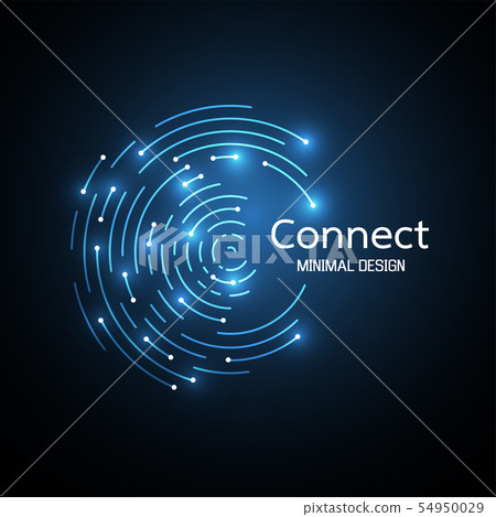 Abstract network connection. icon logo design - Stock Illustration ...