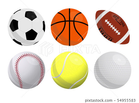 Colorful vector set of sport balls icons:... - Stock Illustration ...