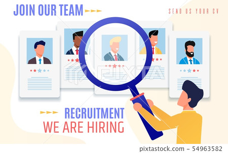 Informative Flyer Inscription Join Our Team Flat. - Stock Illustration ...