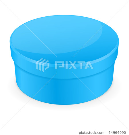 Round blue box - Stock Illustration [54964990] - PIXTA