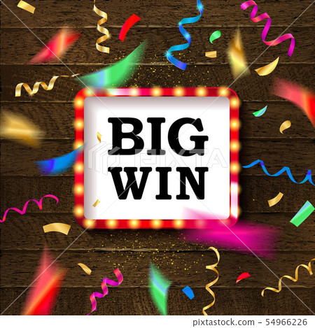 Shining sign Big win banner - Stock Illustration [54966226] - PIXTA