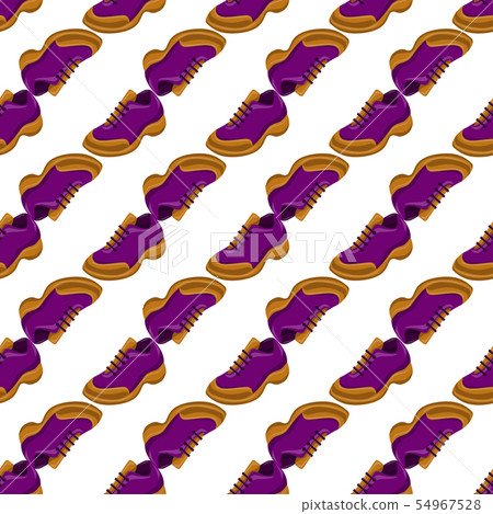 Shoes Flat Color Background Seamless Pattern - Stock Illustration ...