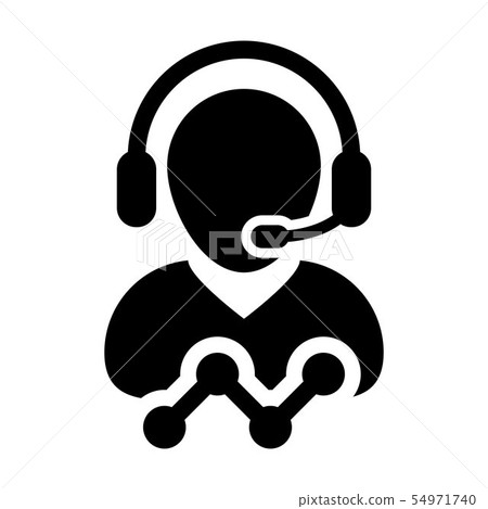 Report icon vector male customer data support - Stock Illustration ...