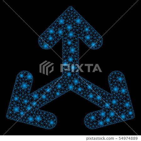 Bright Mesh 2D Direction Variants with Flash Spots - Stock Illustration ...