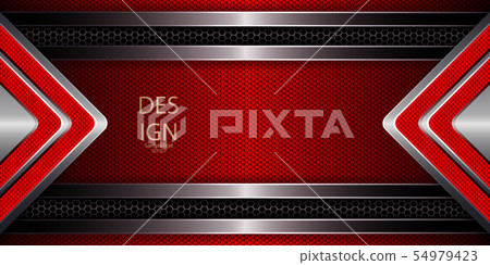 Abstract red embossed background with two shiny... - Stock Illustration ...