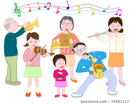 Family concert - Stock Illustration [54981217] - PIXTA