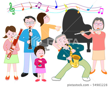 Family concert - Stock Illustration [54981228] - PIXTA
