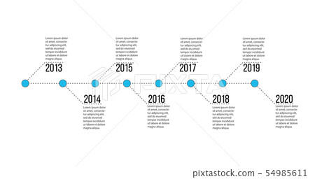 Timeline presentation for 8 years, Timeline - Stock Illustration ...