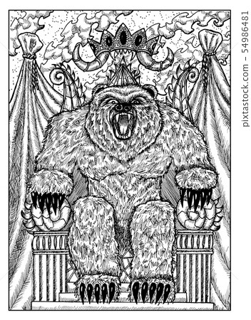 Bear. Lenormand tarot card concept. - Stock Illustration [54986481] - PIXTA