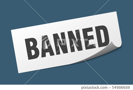 banned sticker. banned square isolated sign. - Stock Illustration ...