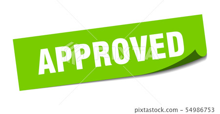approved sticker. approved square isolated sign. - Stock Illustration ...