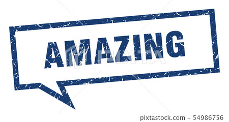 amazing sign. amazing square speech bubble. - Stock Illustration ...